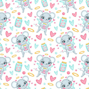 Valentine's Day Mice Fabric