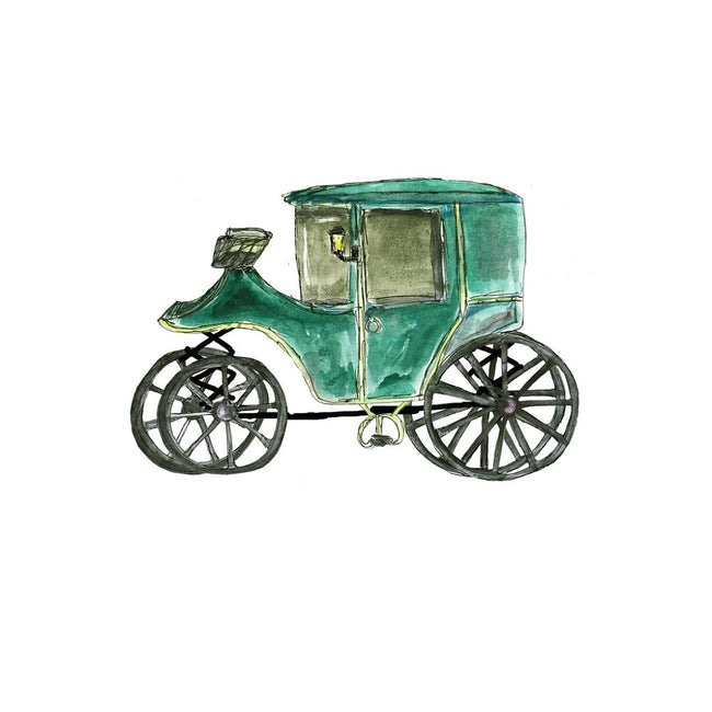 Vintage Victorian Buggy Fabric Panel