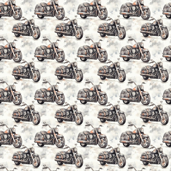 Watercolor Motorcycle Fabric