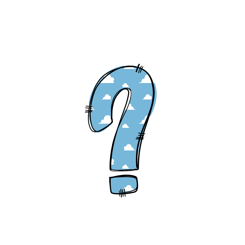 Western Cowboy Question Mark Clouds Fabric Panel