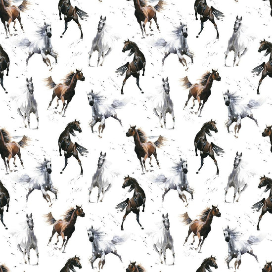 Wild Horses Running Fabric