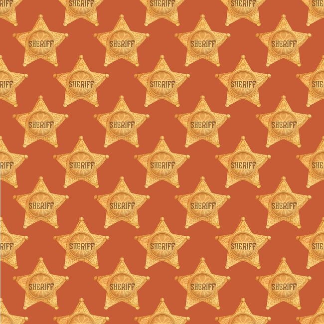 Wild West Sheriff Badge Red Fabric